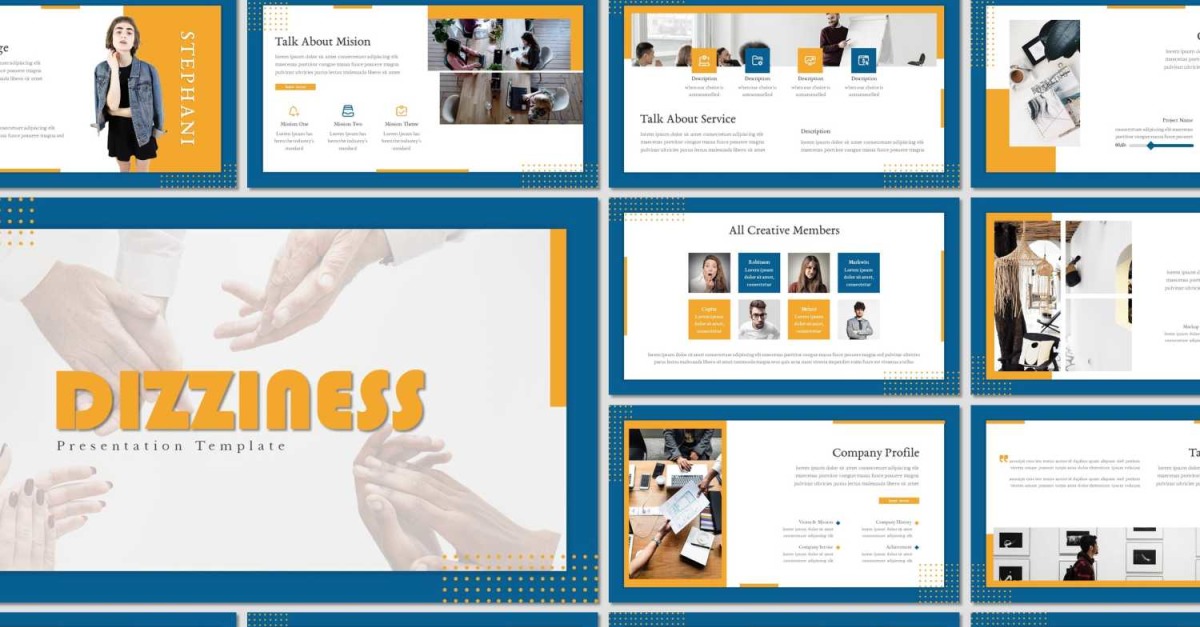 Dizziness PowerPoint template #118419 - TemplateMonster