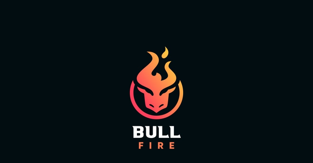Bull Fire Logo Template #118780 - TemplateMonster
