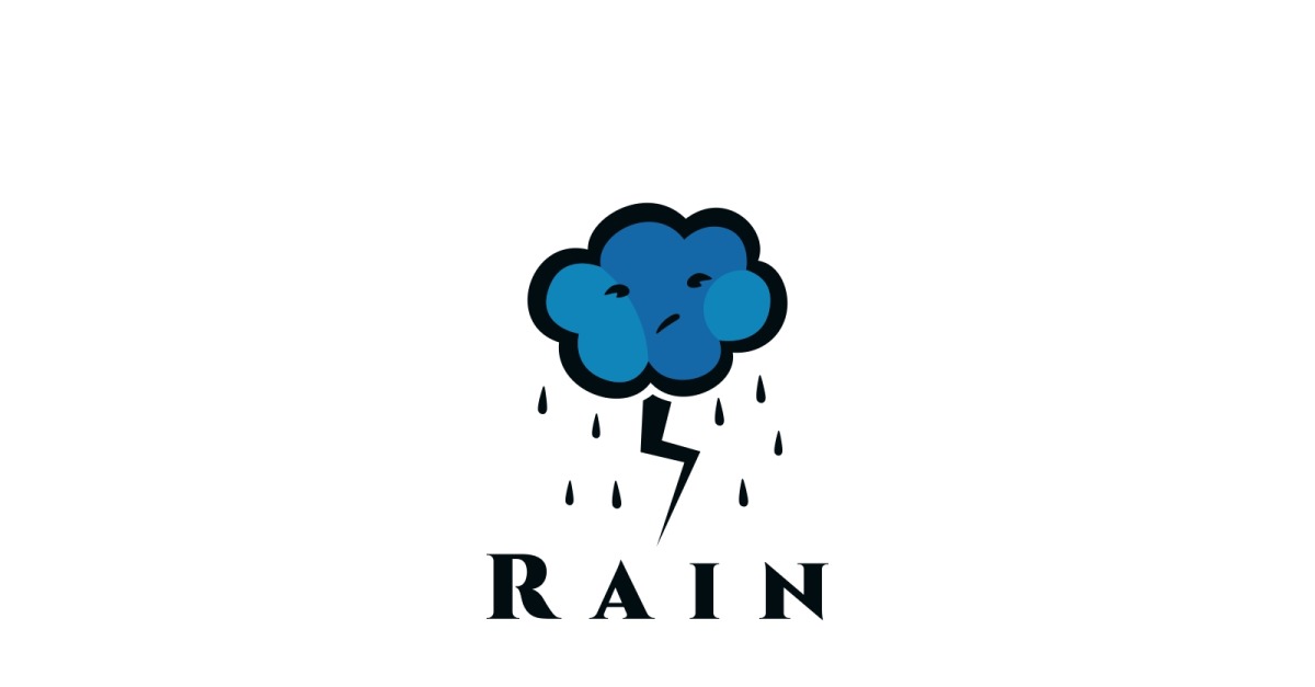 Raining Cloud Logo Template #118779 - TemplateMonster