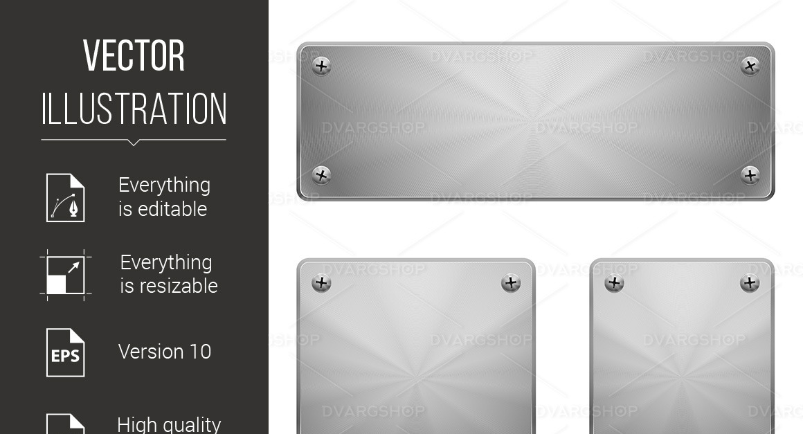 Metal Plates - Vector Image #119193 - TemplateMonster