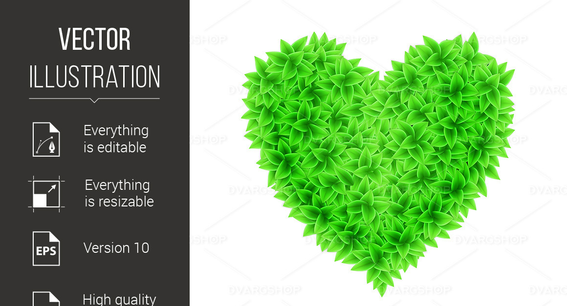 Eco Heart - Vector Image #119650 - TemplateMonster