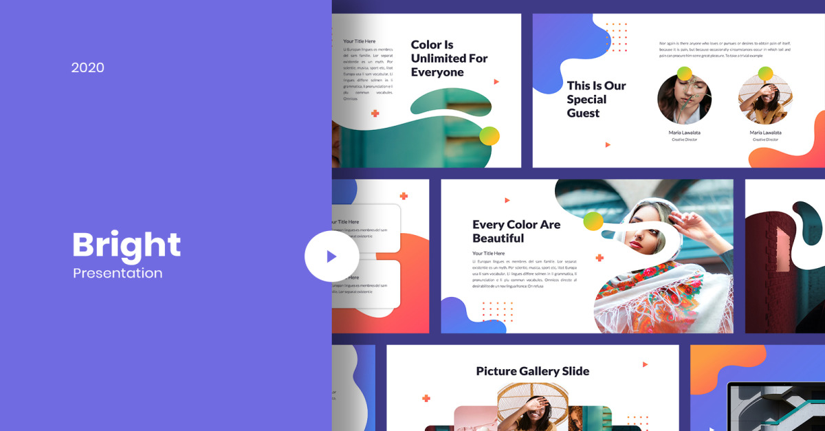 Hell - Kreative PowerPoint-Vorlage #119758 - TemplateMonster