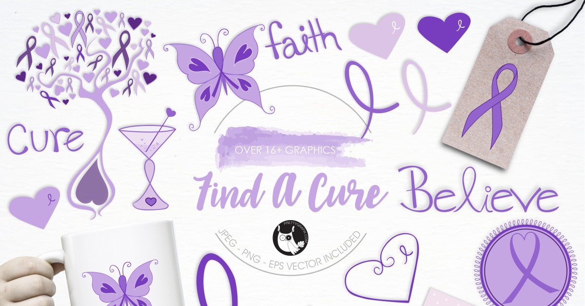 Find a cure illustration pack - Vector Image