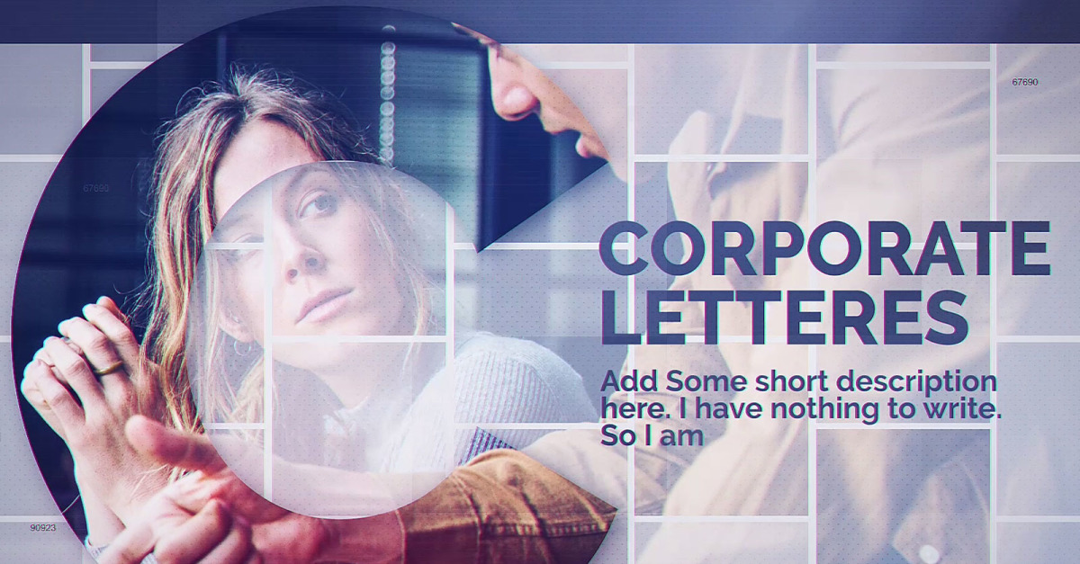Modèle de lettres d'entreprise After Effects