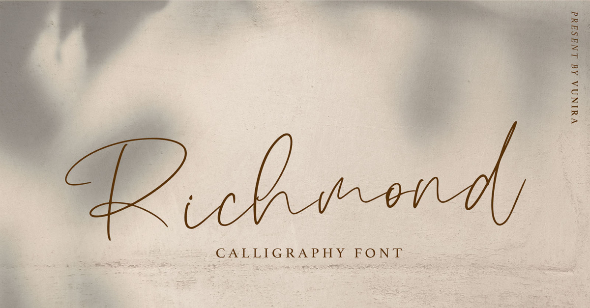 Richmond | Calligraphy Font #120889 - TemplateMonster