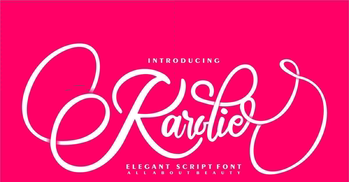 Karolie | Elegant Cursive Font #121072 - TemplateMonster