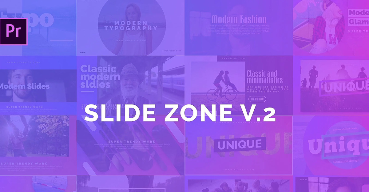 Modelo de Motion Graphics do Slide Zone V.2 - TemplateMonster