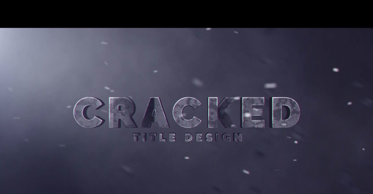 Modello di grafica animata per il design del titolo incrinato
