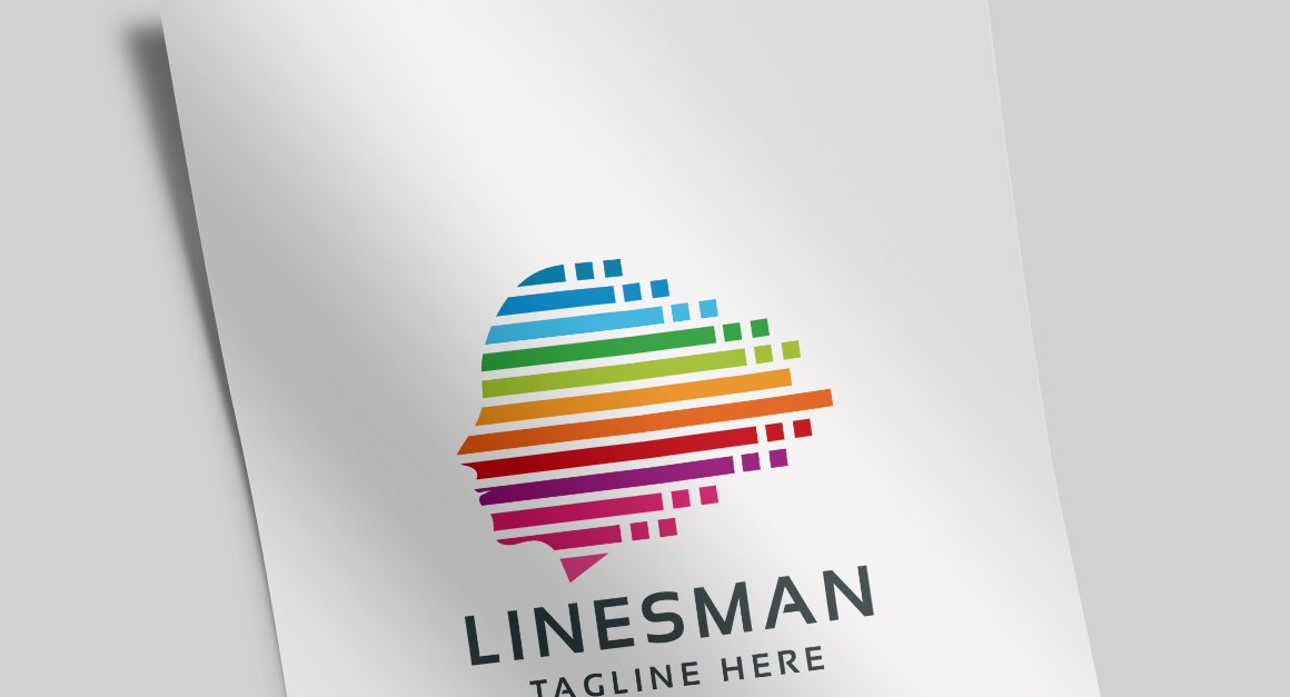Lines Man Logo Template #122075 - TemplateMonster