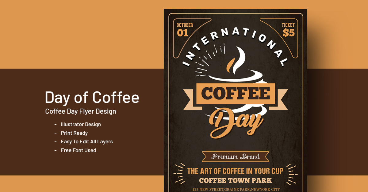 International Coffee Day Flyer - Corporate Identity Template