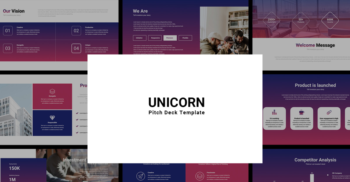 Unicorn PowerPoint template #122133 - TemplateMonster