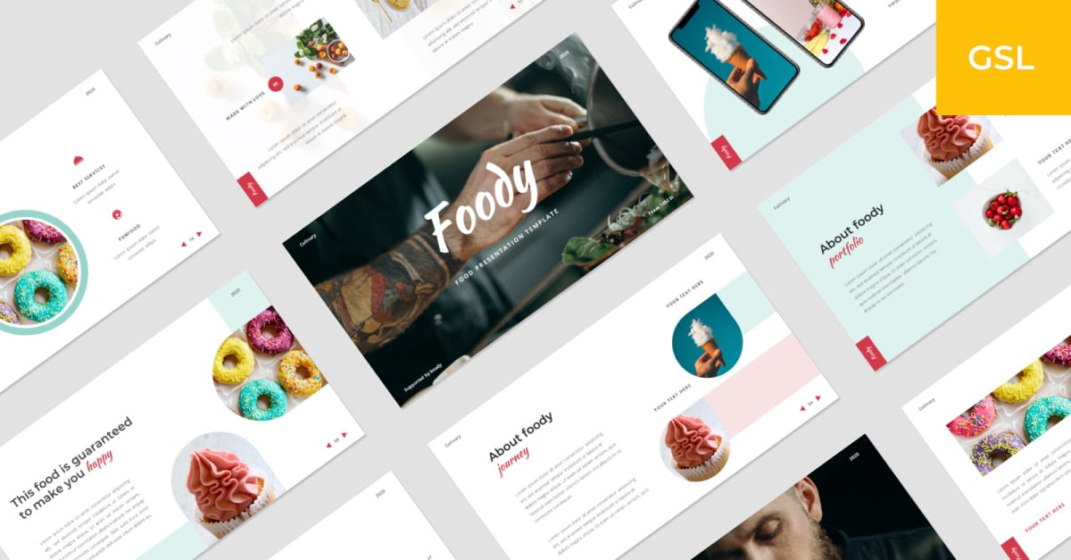 Foody - Food Google Slides #122245 - TemplateMonster