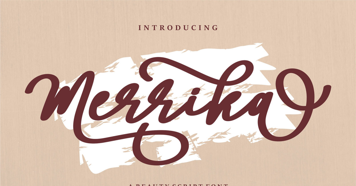 Merrika | A Beauty Cursive Font #122233 - TemplateMonster