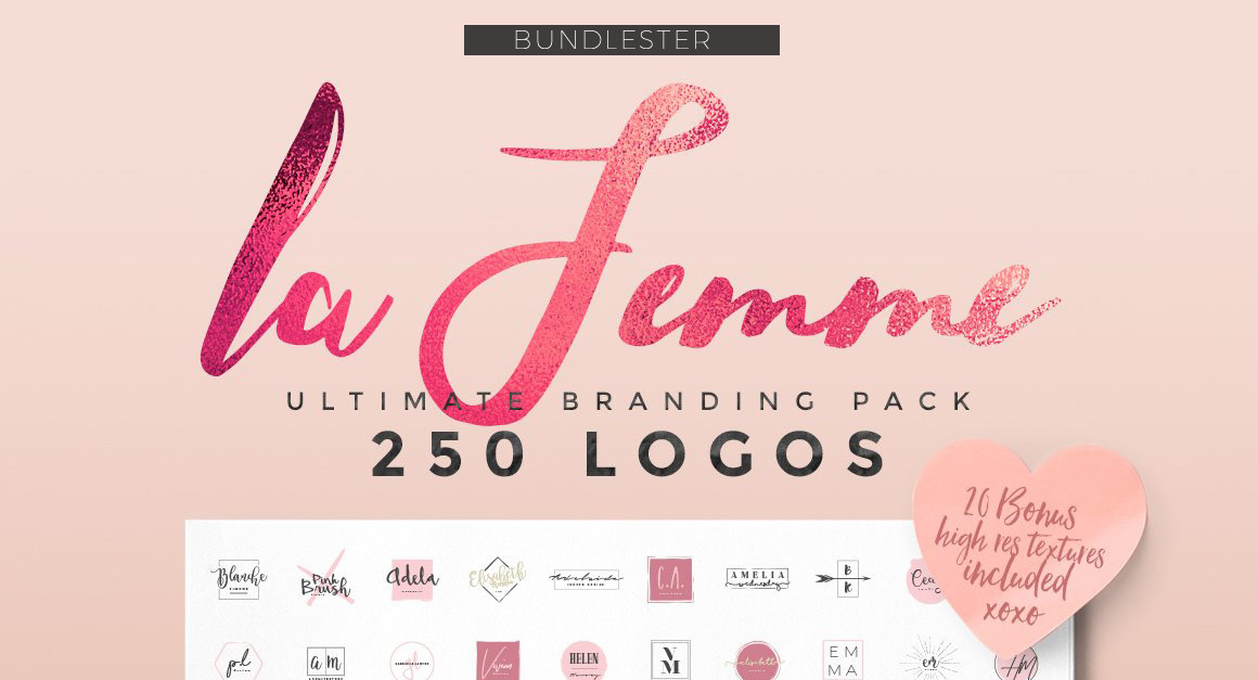 250 Femine Bundle Logo Template #122353 - TemplateMonster