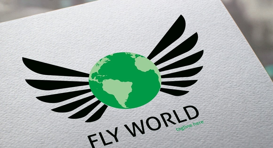 Fly World Logo Template #122349 - TemplateMonster
