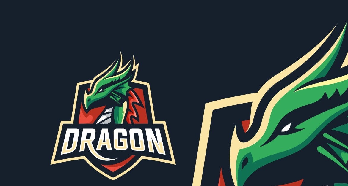 Dragon Sports and E-sports Style Logo Template