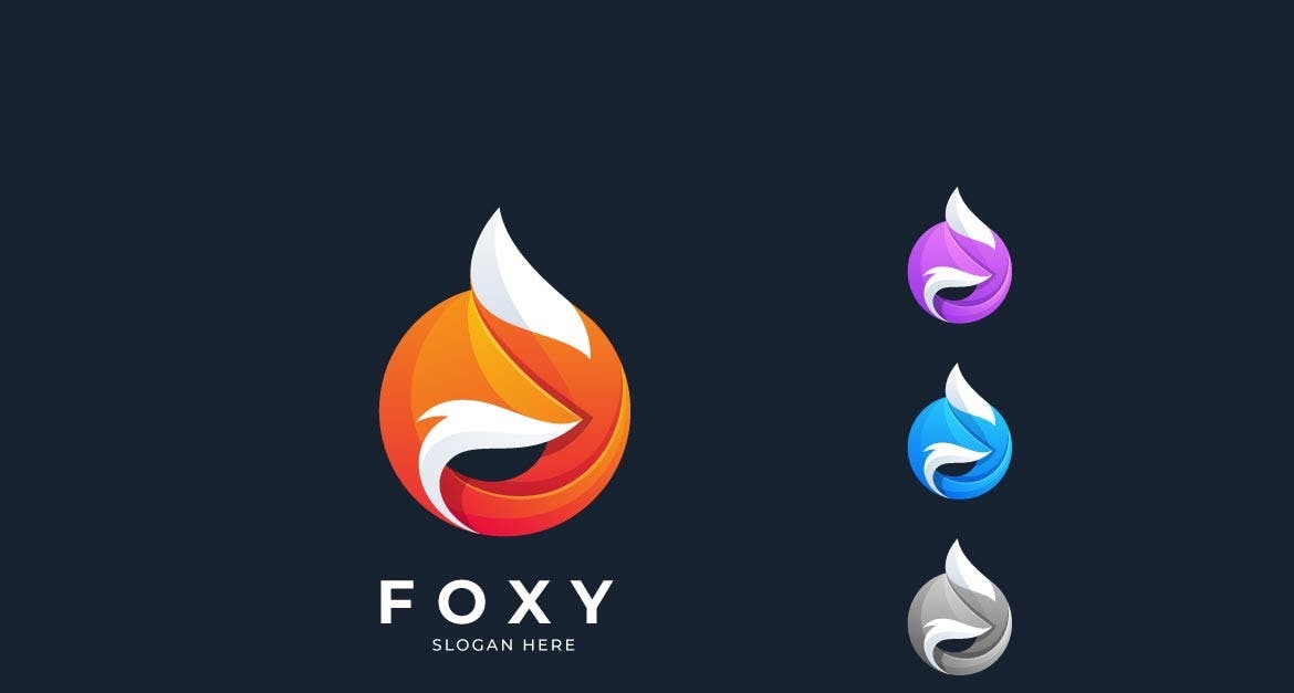 Fox Color Logo Template #122587 - TemplateMonster