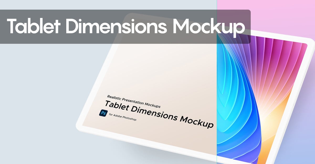 Tablet Dimensions product mockup #122859 - TemplateMonster