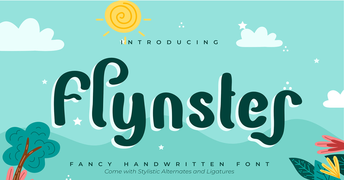Flynster | Fancy Handwritten Font #122987 - TemplateMonster