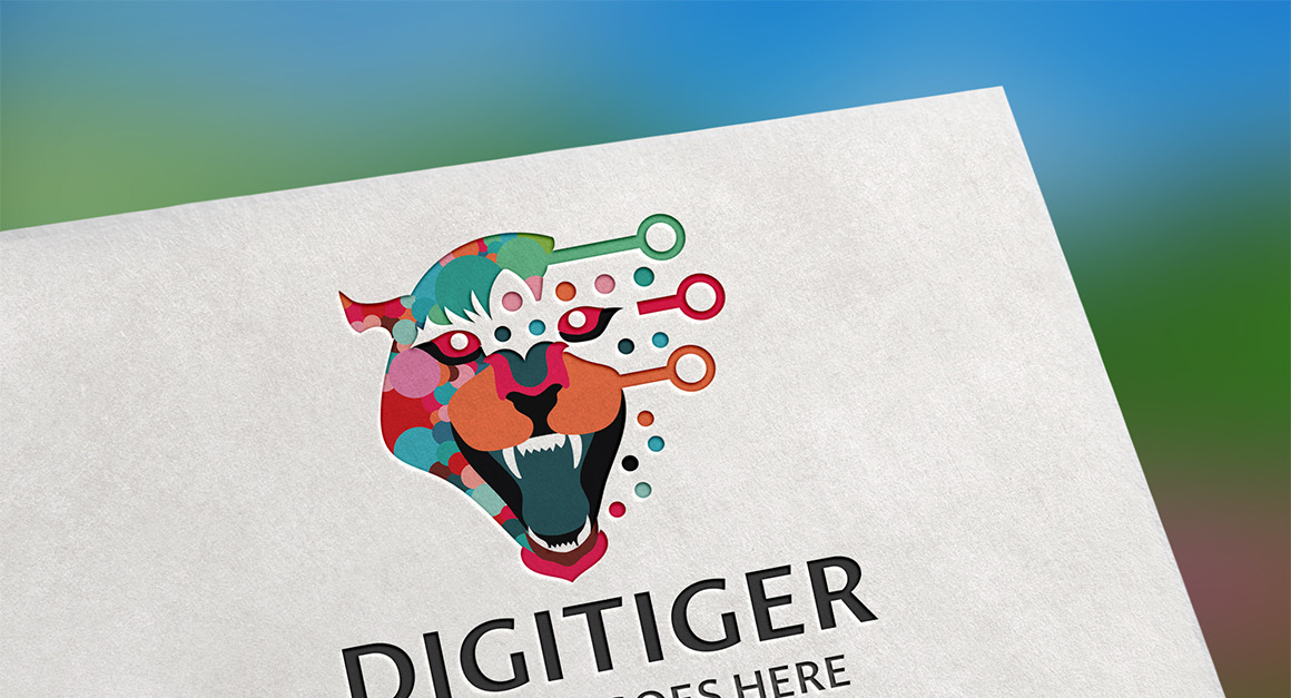 Modelo de logotipo da Digi Tiger #122967 - TemplateMonster