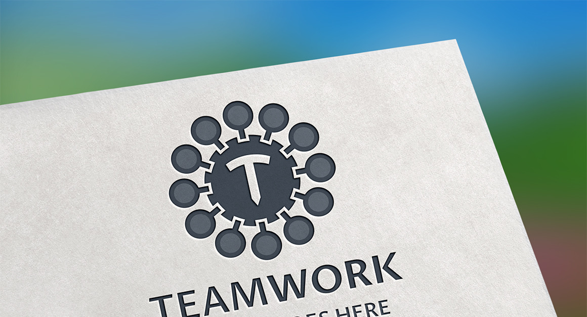 Modelo de logotipo TeamWork (letra T) - TemplateMonster