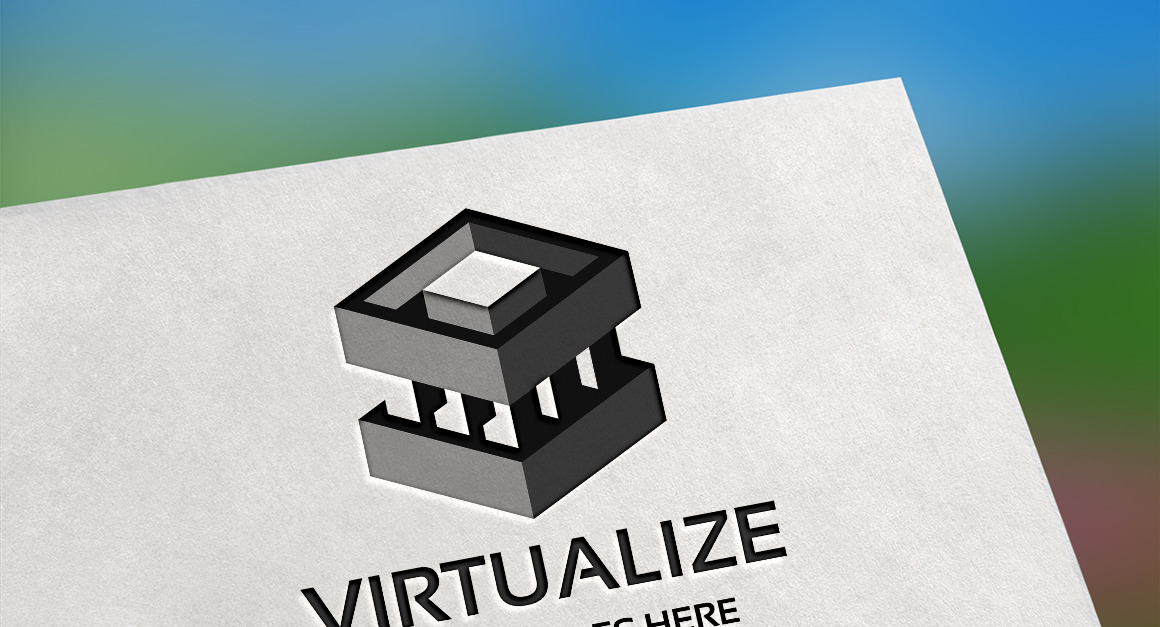 Virtualize Logo Logo Template #122936 - TemplateMonster