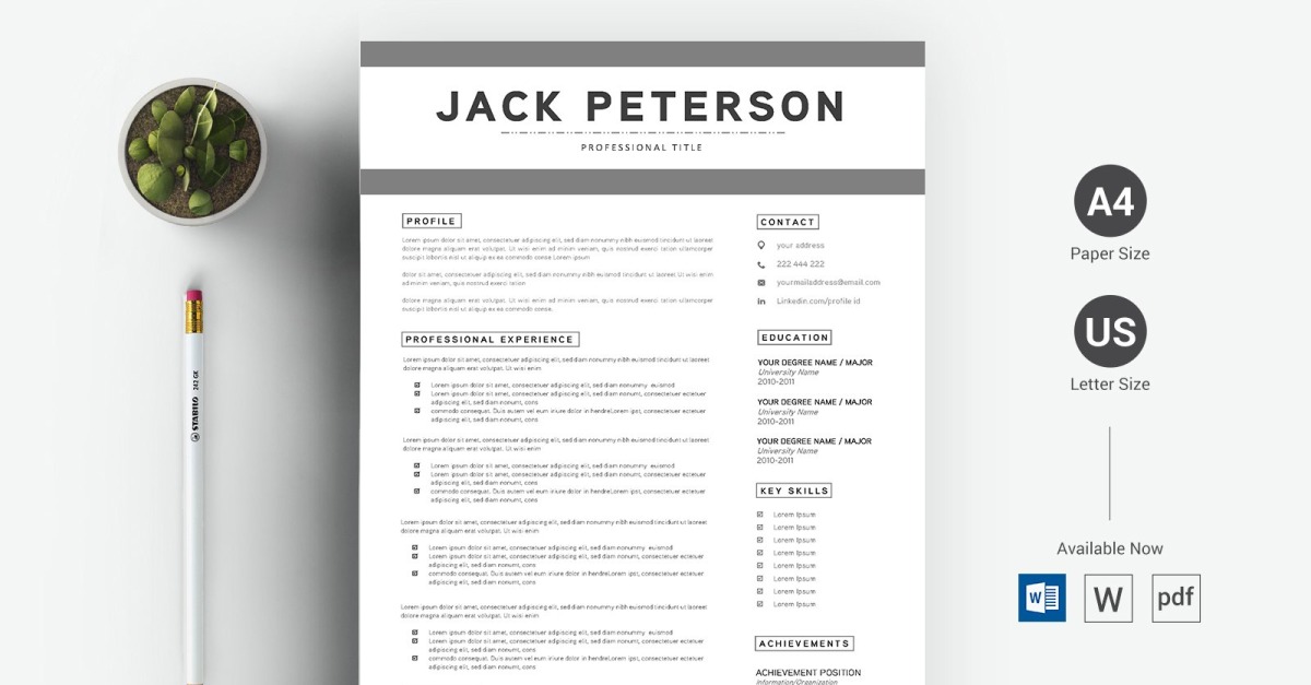 Jack Peterson - CV & Resume Template - TemplateMonster
