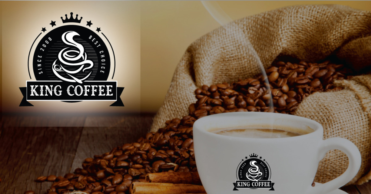 King Coffee Vintage Logo Template #123513 - TemplateMonster