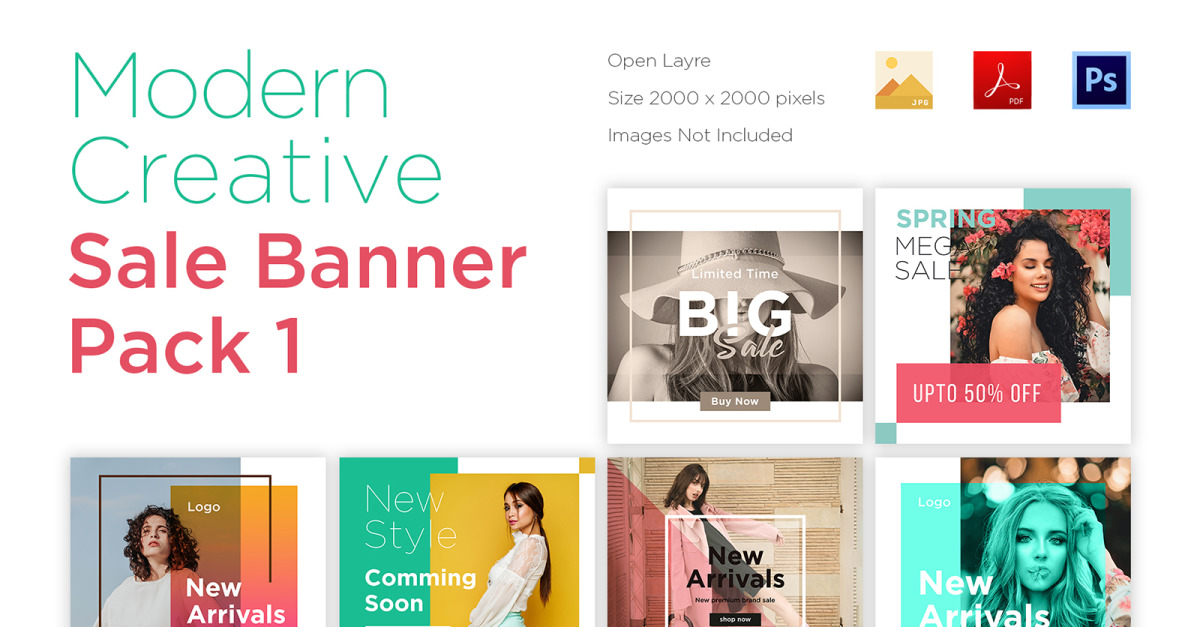 6 Modern Banner Pack 1 Social Media Template