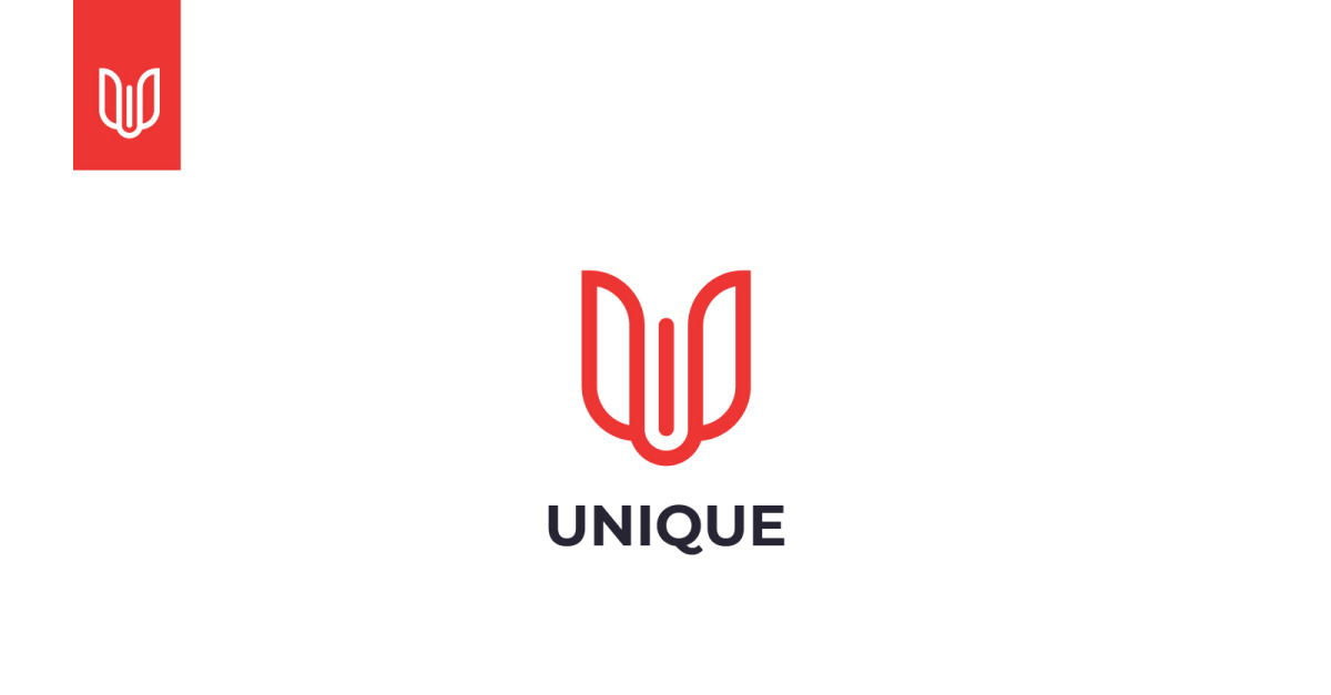 Letter U modern and Minimal concept Logo Template