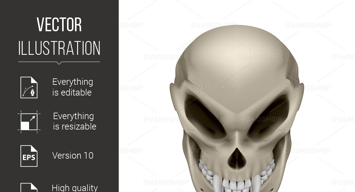 Skull of a Mutant - Vector Image #123791 - TemplateMonster