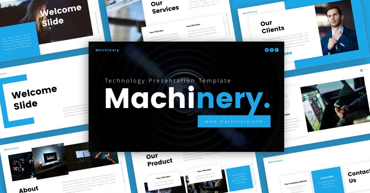 Machinery Technology Presentation PowerPoint template