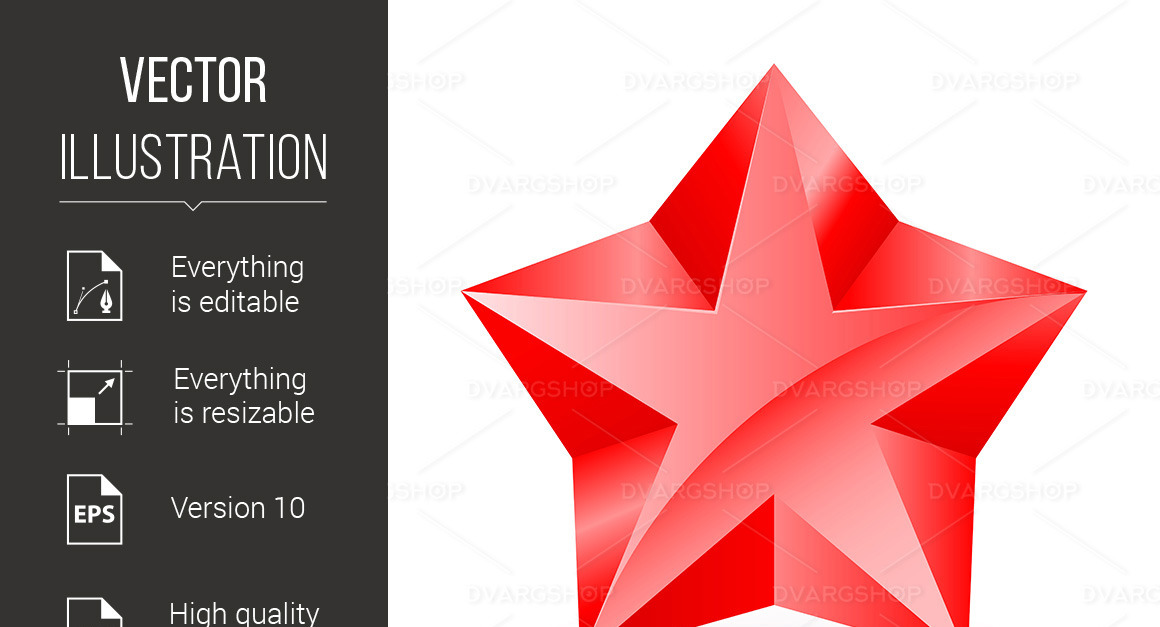 Red Star - Vector Image #123806 - TemplateMonster
