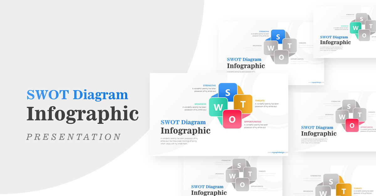 Plantilla de PowerPoint - infografía de gestión FODA moderna para ...