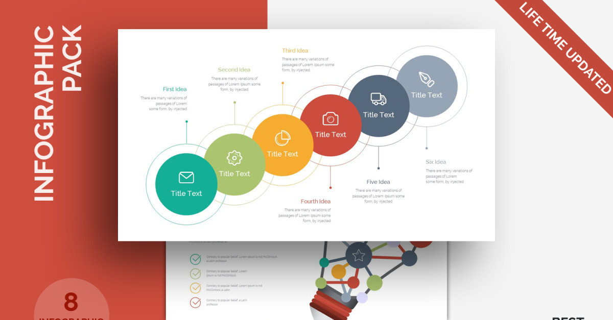 Modèle PowerPoint de pack d'infographie - TemplateMonster