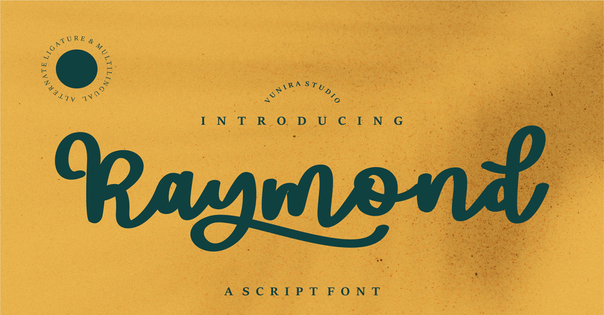 Raymond | Cursive Font #125019 - TemplateMonster