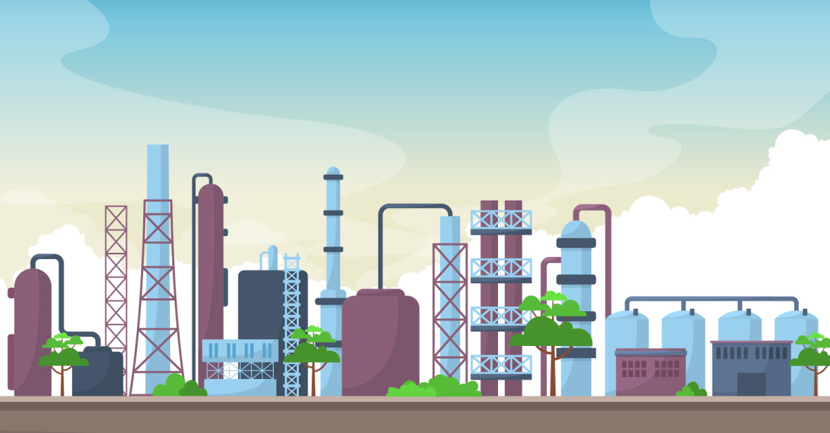 Industrial Building Concept - Illustration - TemplateMonster