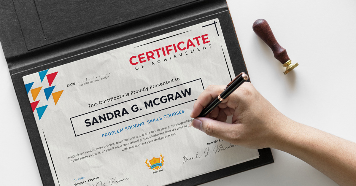 Course Complete Certificate Template - TemplateMonster