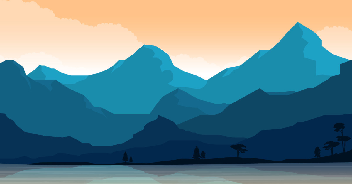 Mountain Calm Forest - Illustration #126586 - TemplateMonster