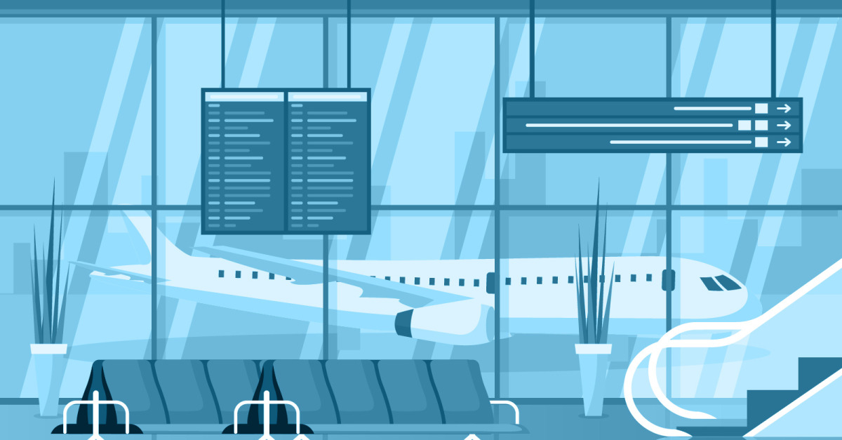 Terminal Hall Interior - Illustration - TemplateMonster