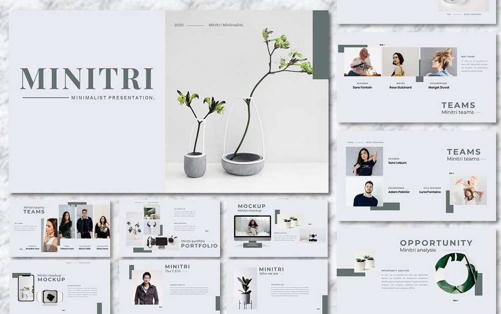 Minitri - Creative PowerPoint template - TemplateMonster
