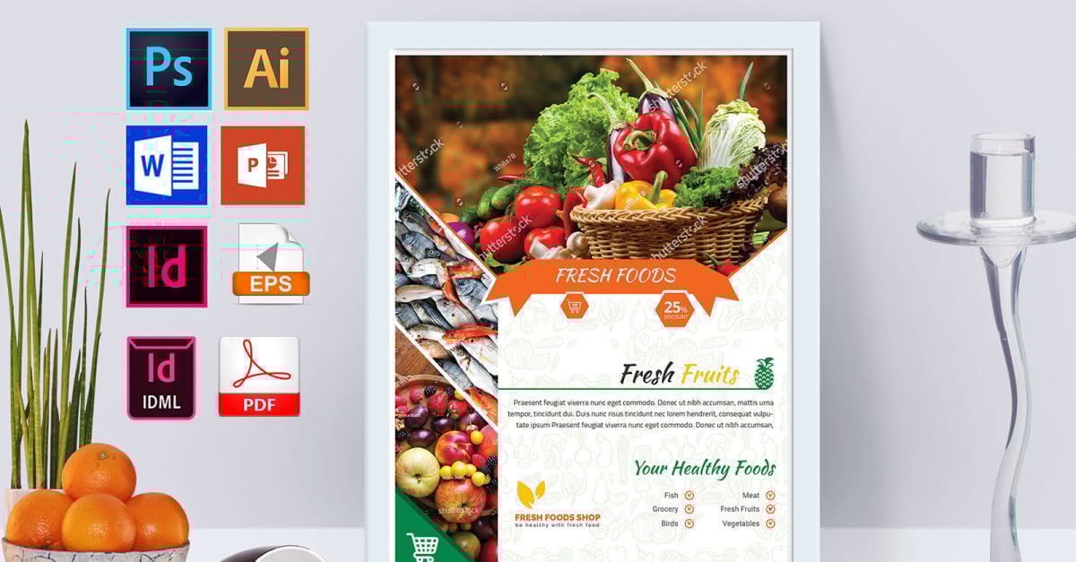 Poster | Fresh Food Grocery Shop Vol-03 - Corporate Identity Template