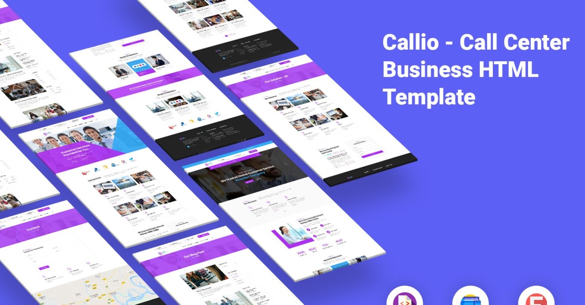 Callio - Modèle de site Web d'entreprise de centre d'appels