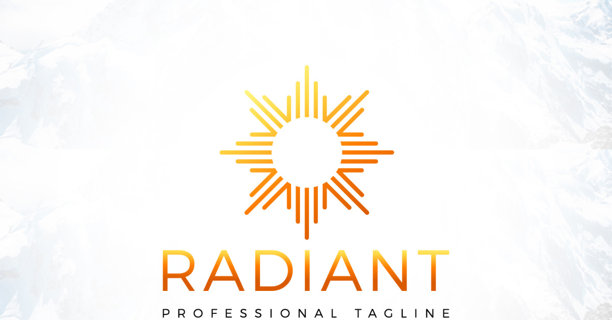 Design do logotipo da Radiant Energy - TemplateMonster