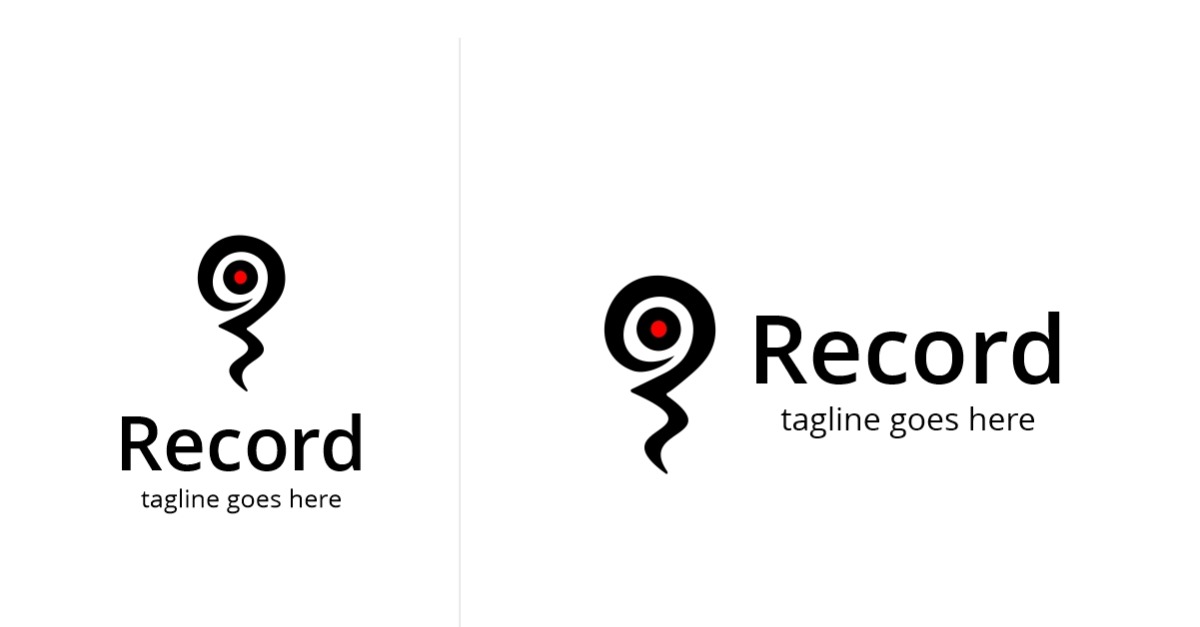 Record Letter R Logo Template #143217 - TemplateMonster