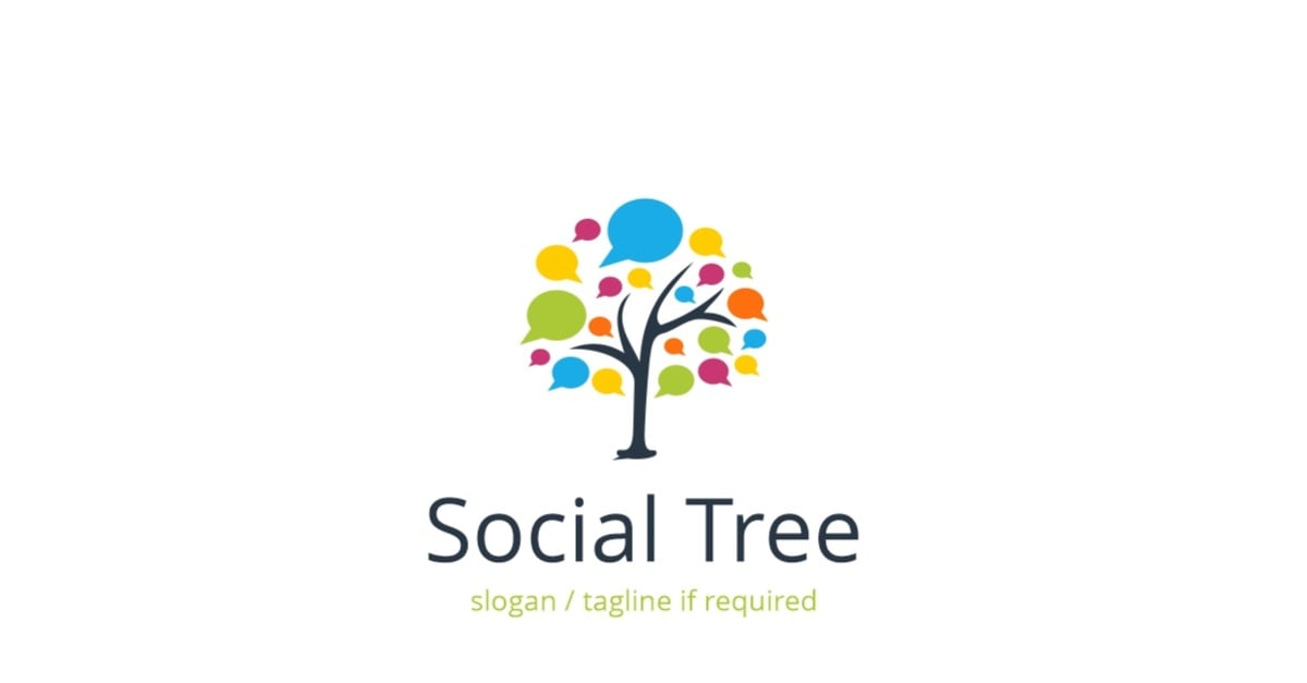 Social Tree Logo Template #143293 - TemplateMonster