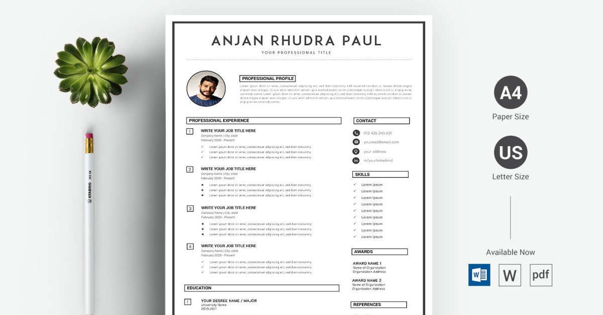 Anjan Rhudra Paul - CV & Resume Template