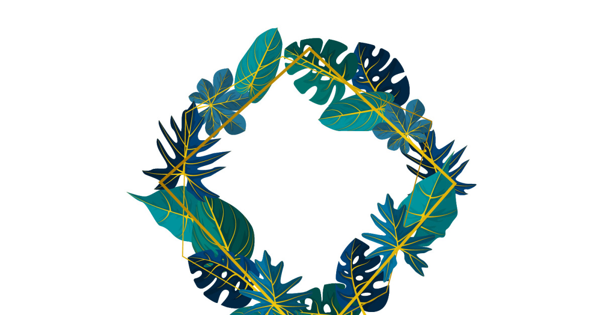 Marco verde rectangular - Ilustración - TemplateMonster