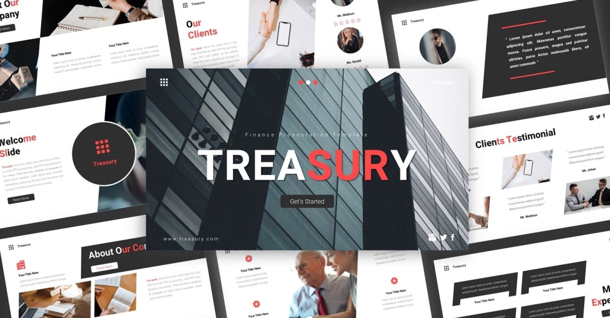 Treasury Finance Presentation PowerPoint template