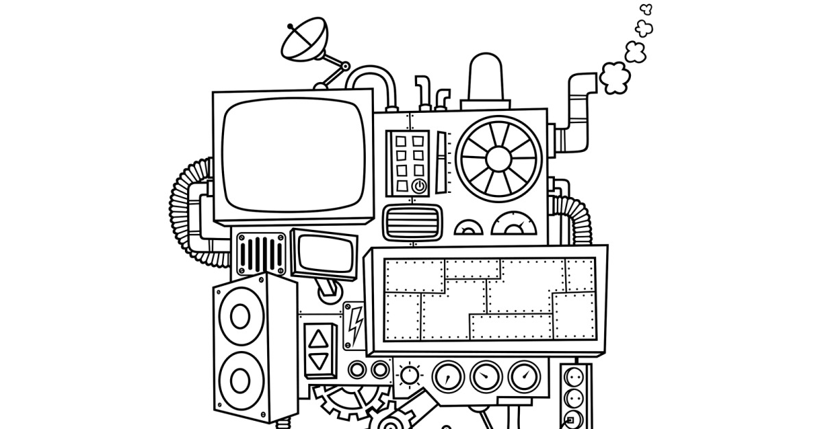 Machine Line Art - Illustration #145400 - TemplateMonster